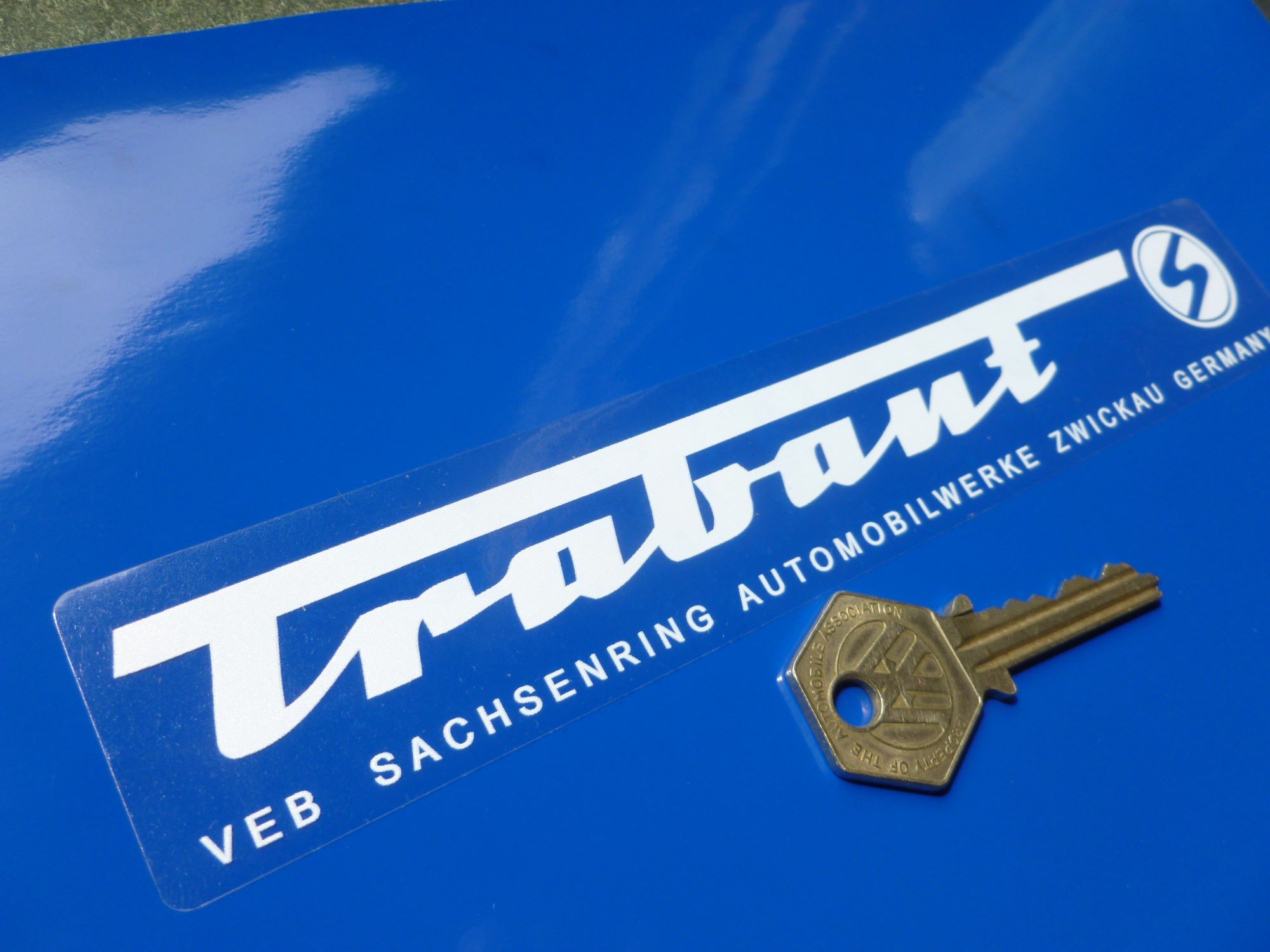 DDR East Germany Black & Silver ID Plate Sticker. 5".