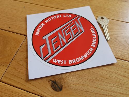 Jensen Logo Style Laser Cut Self Adhesive Car Badge. 2" or 4.5".