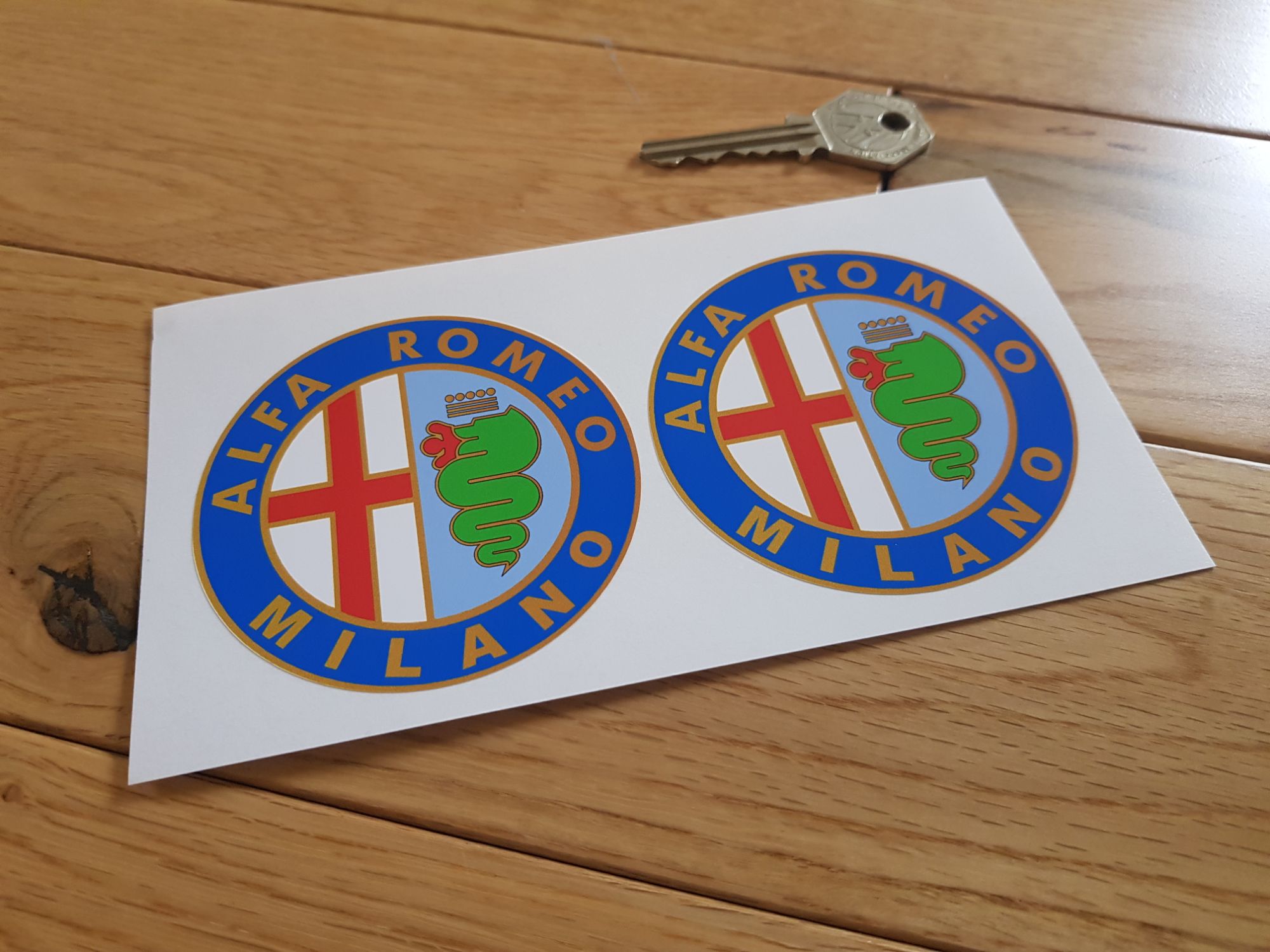Alfa Romeo Modern Style Logo Stickers. 25mm. Set of 4.