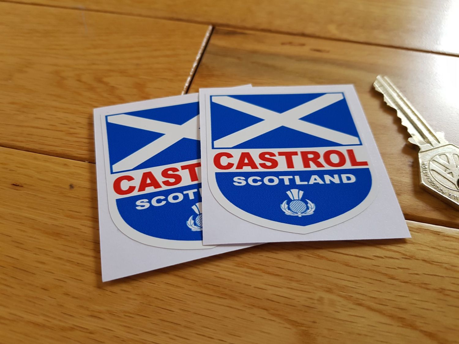 Scotland Royal Crest & Saltire ID Plate Sticker. 4" or 6".