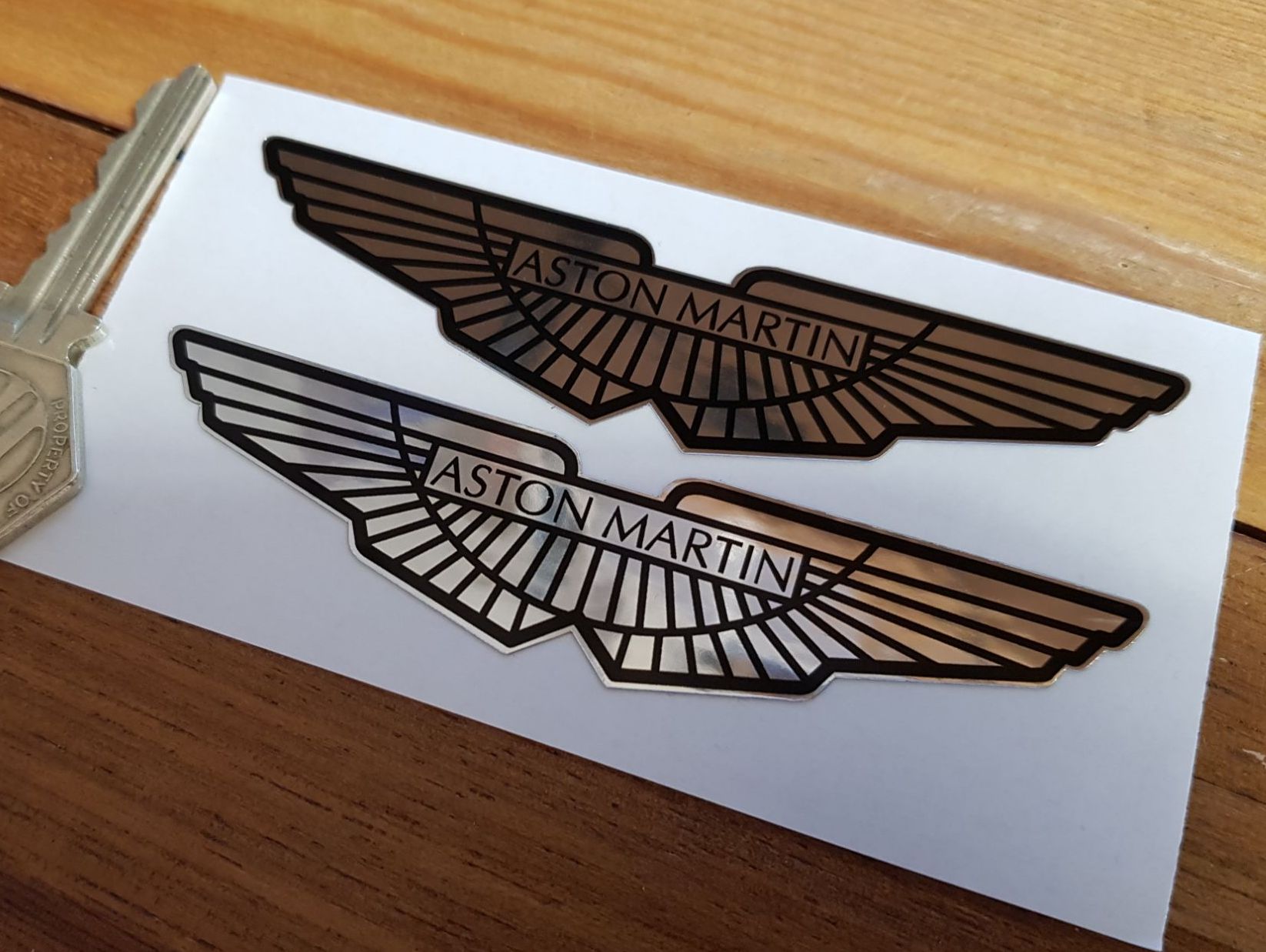 Aston Martin David Brown Style Winged Logo Sticker. 12".