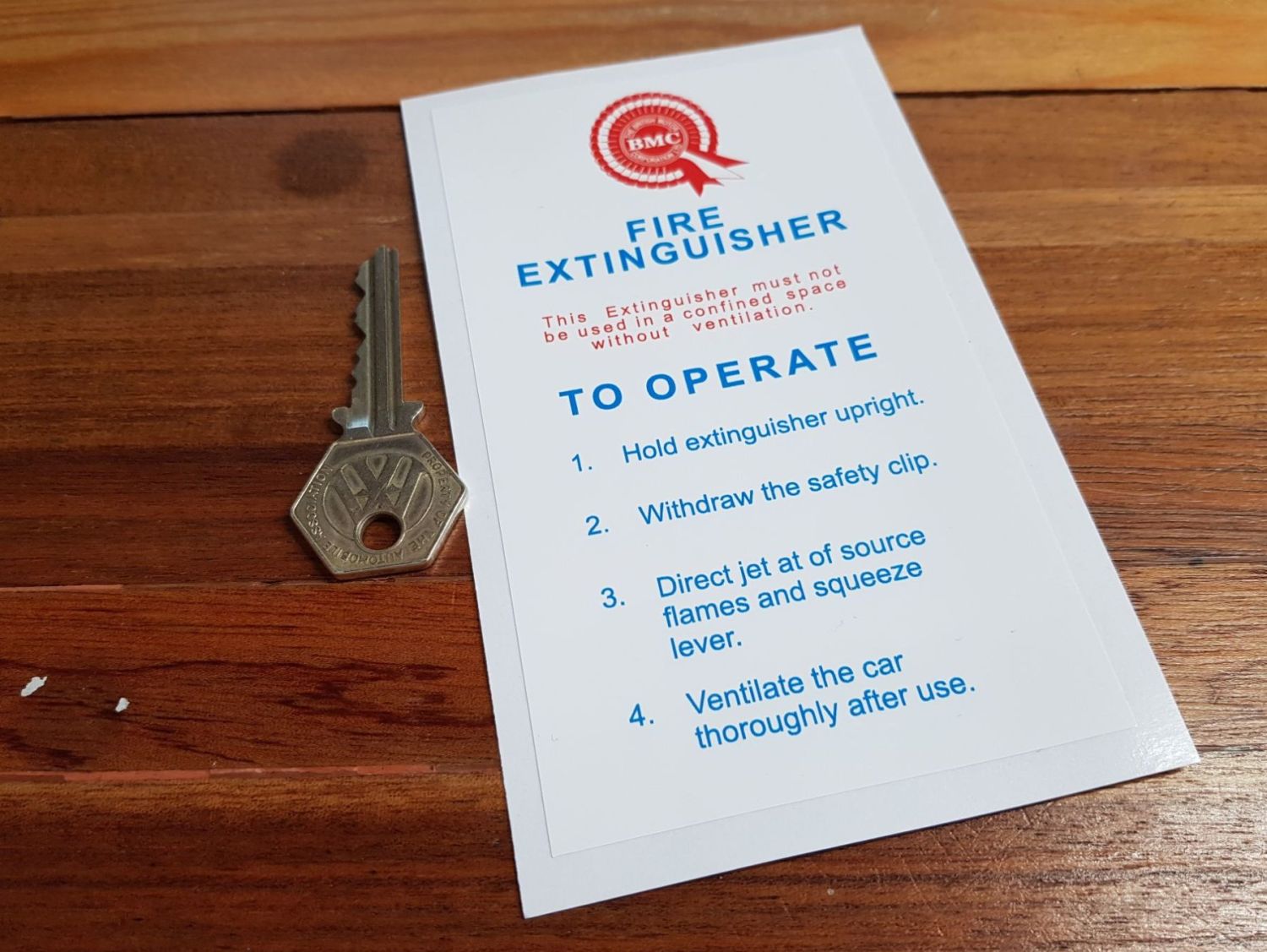 Carello Blue Triangular Shaped Sticker. 7.5".