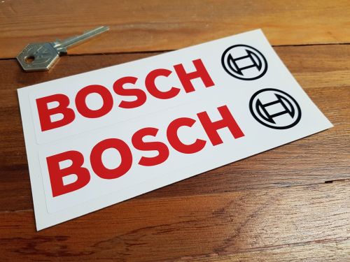 Bosch Chequered Flag Style Stickers. 8" Pair.