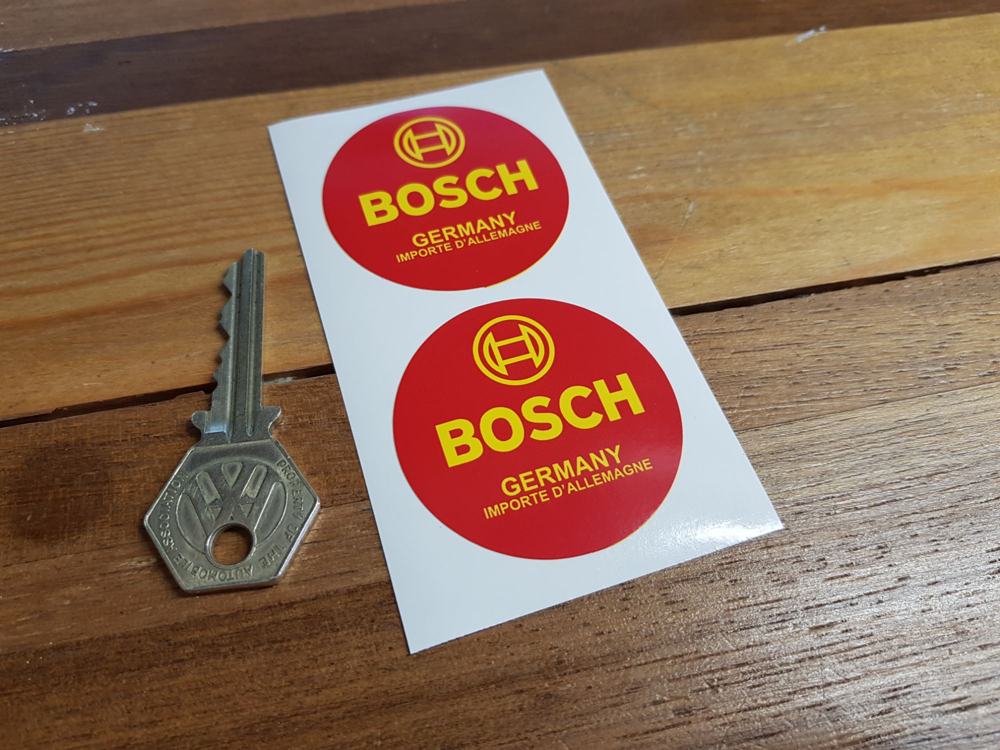 Lucas Electrical Ltd. Birmingham Lion & Torch Stickers. 1.25" Pair.