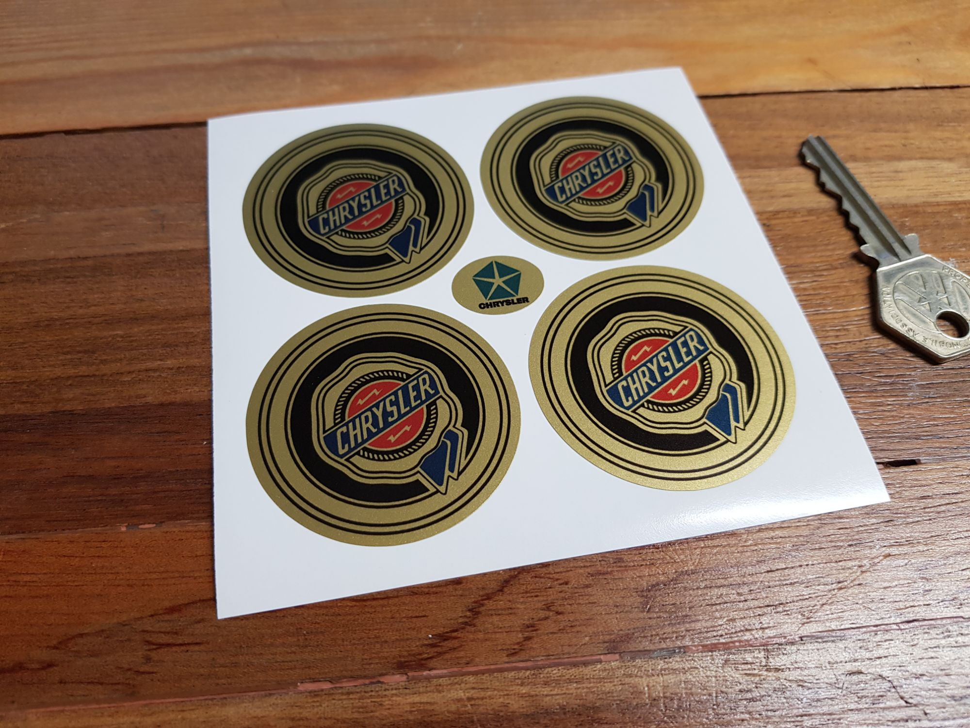 Chrysler Logo Stickers. 4" Pair.
