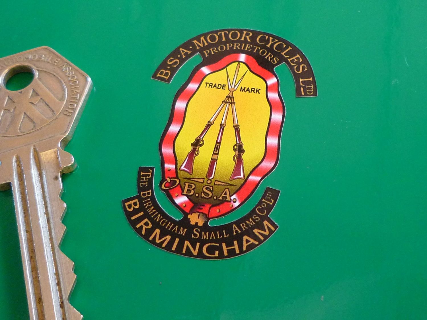 BSA Circular Piled Arms Stickers. 2.5" Pair.