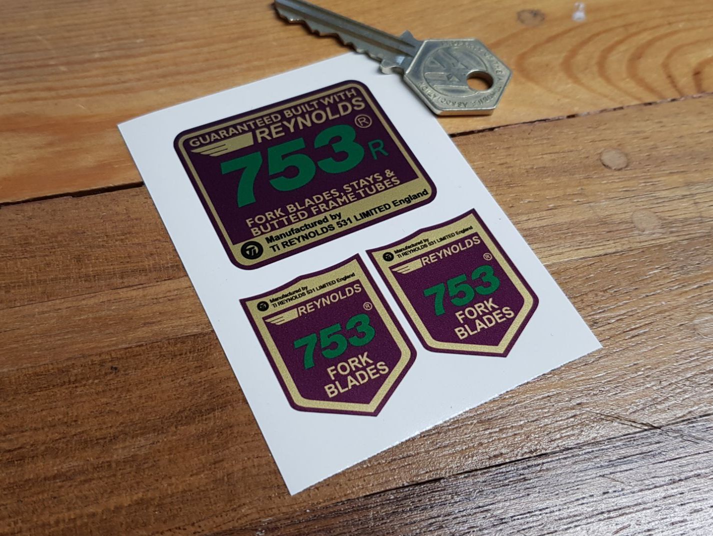 Reynolds 531 Guaranteed Built With Frame and Fork Blades Stickers - Set ...