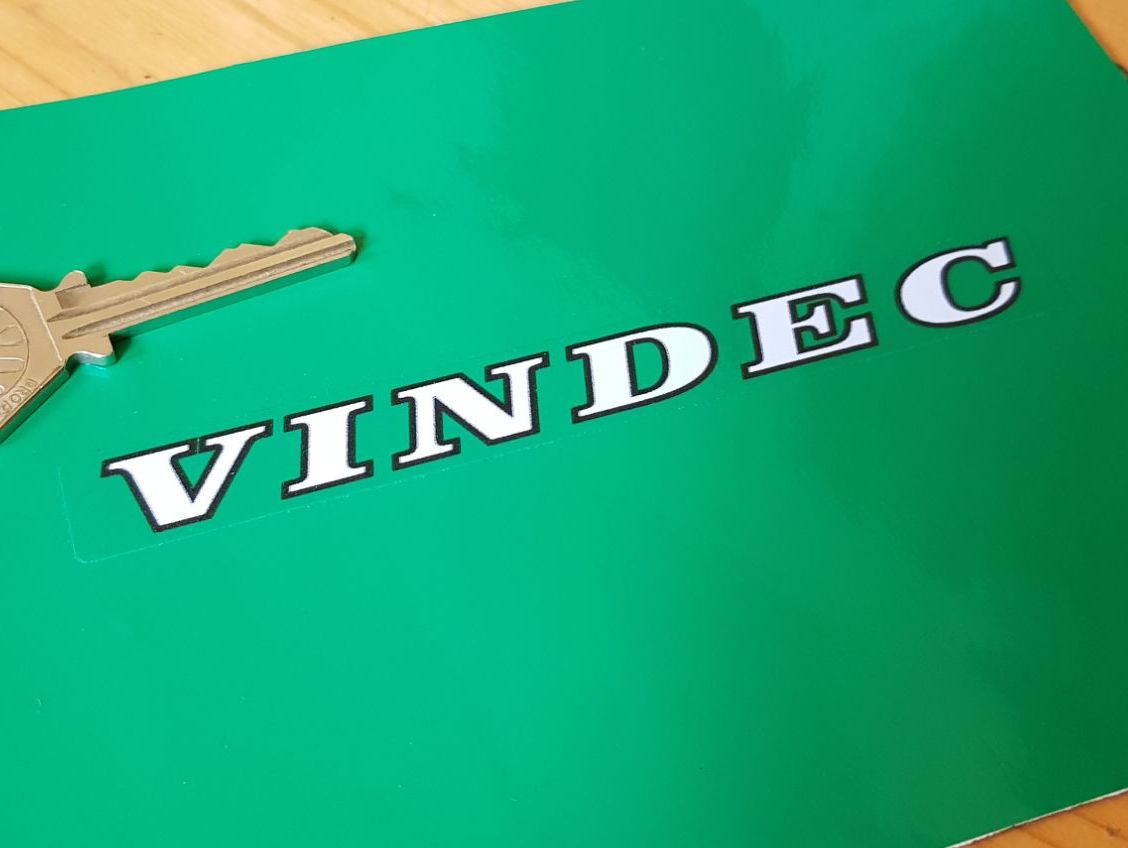 Vindec Speed Wing 25 Black & Foil Sticker. 4".