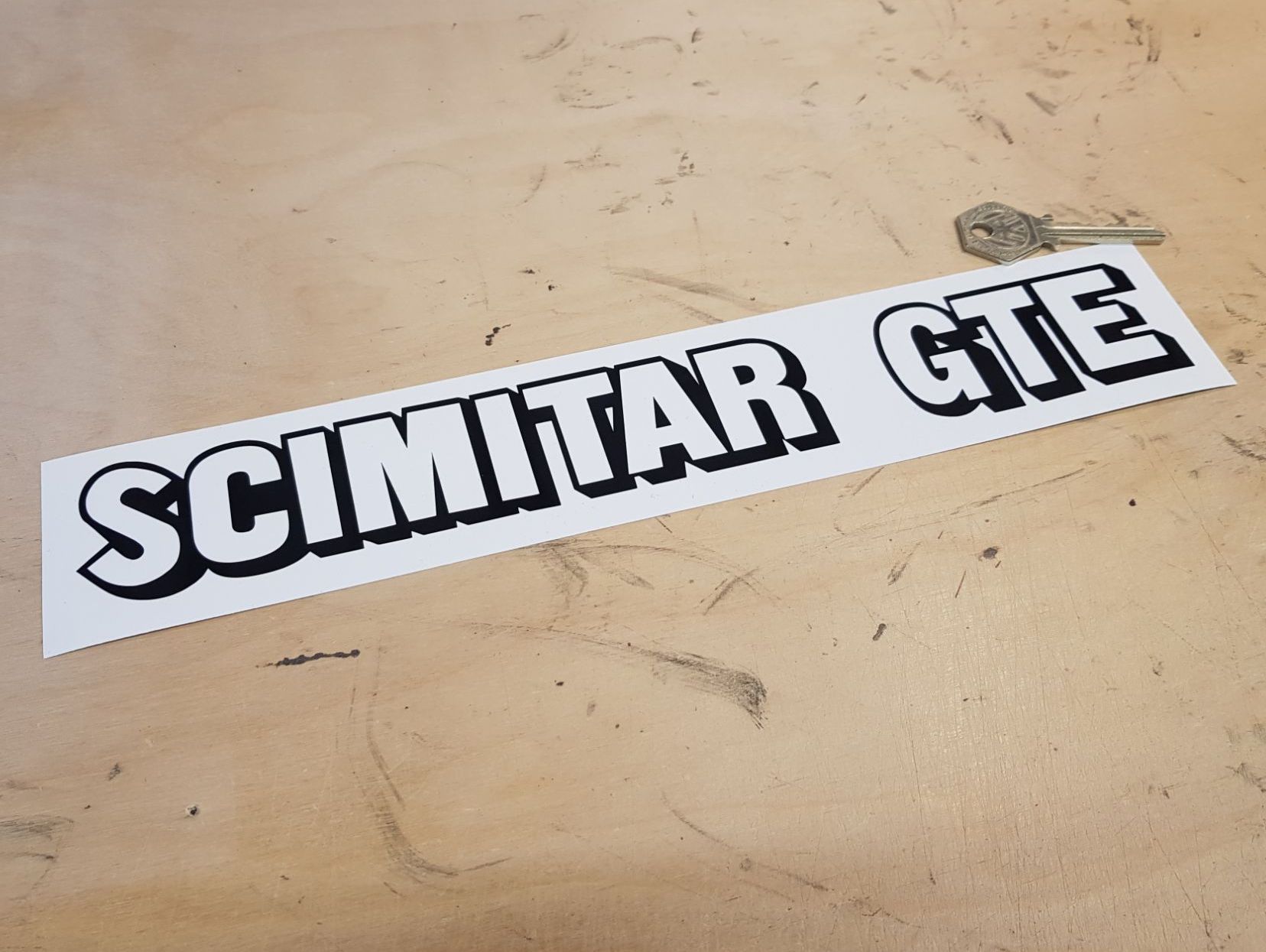 Reliant GTE Wheel Centre Style Stickers - Silver Background - 36mm Pair