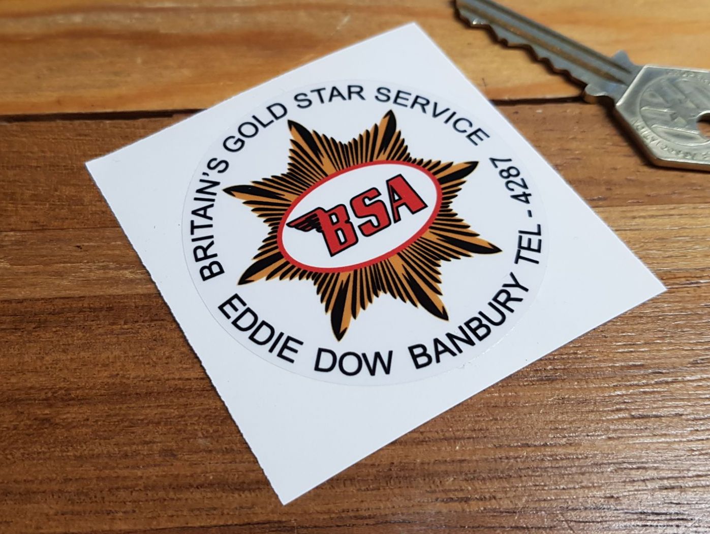BSA Angular Text Detailed Stickers. 5.25" Pair.