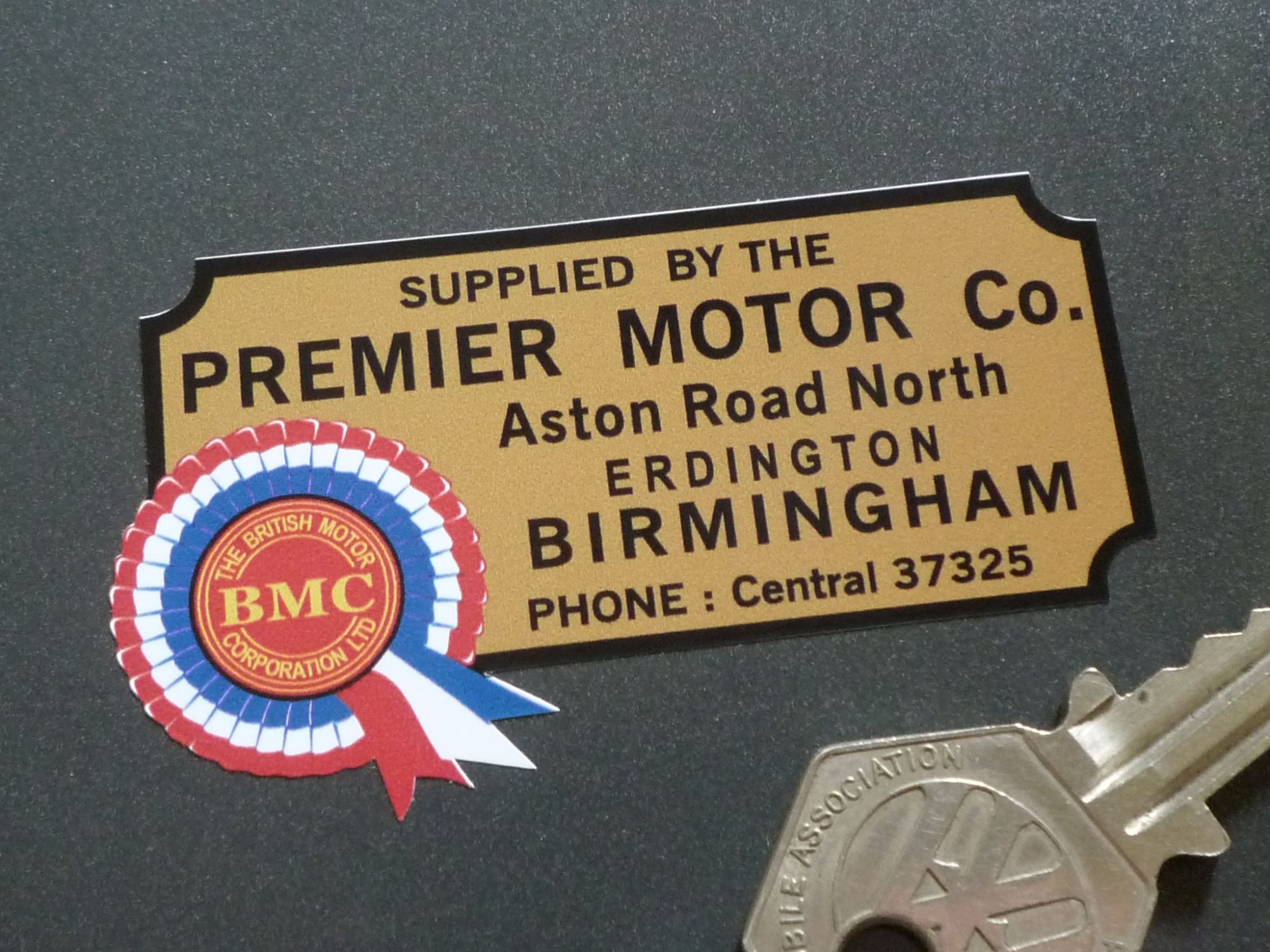 BMC Burton & Deakin Automobile Engineers Kent Dealers Sticker. 2.75".