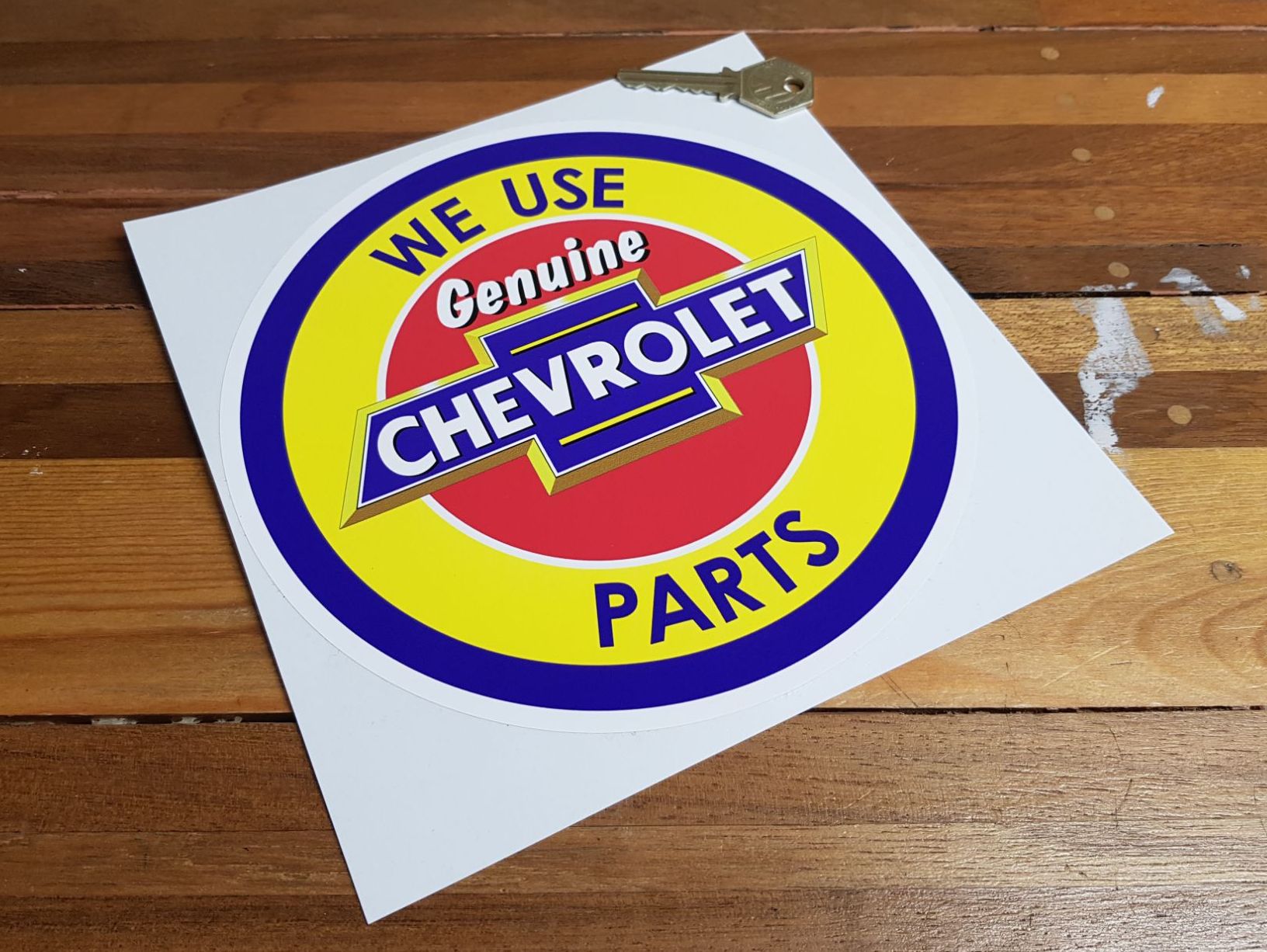 Chevrolet Super Service Circular Sticker - 9" or 12"