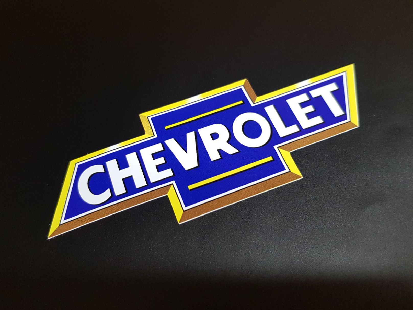 Chevrolet Logo Circular Laser Cut Self Adhesive Car Badge. 25mm.