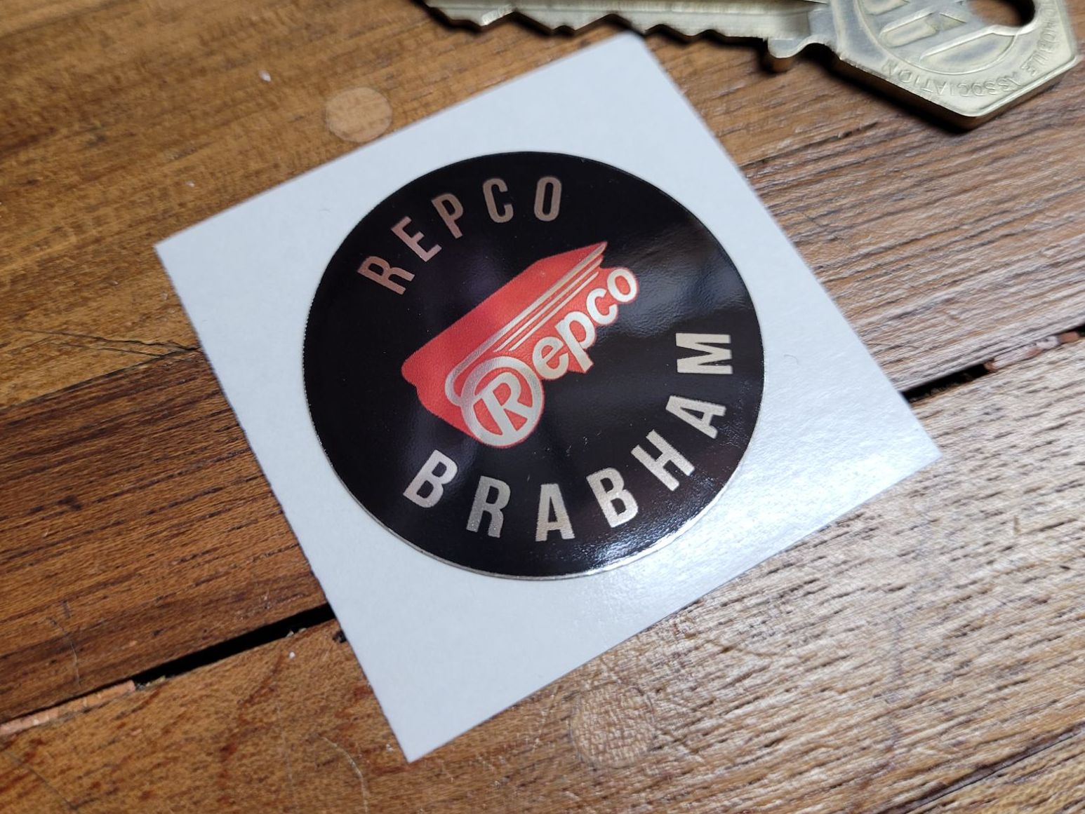 Repco Brabham F1 Circular Stickers 85mm Pair