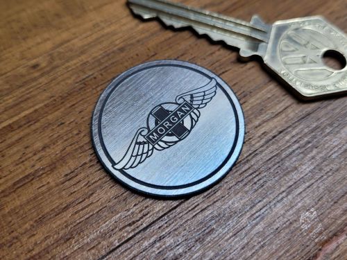 Morgan Winged Logo Wheel Centre Stickers. Set of 4. 50mm.