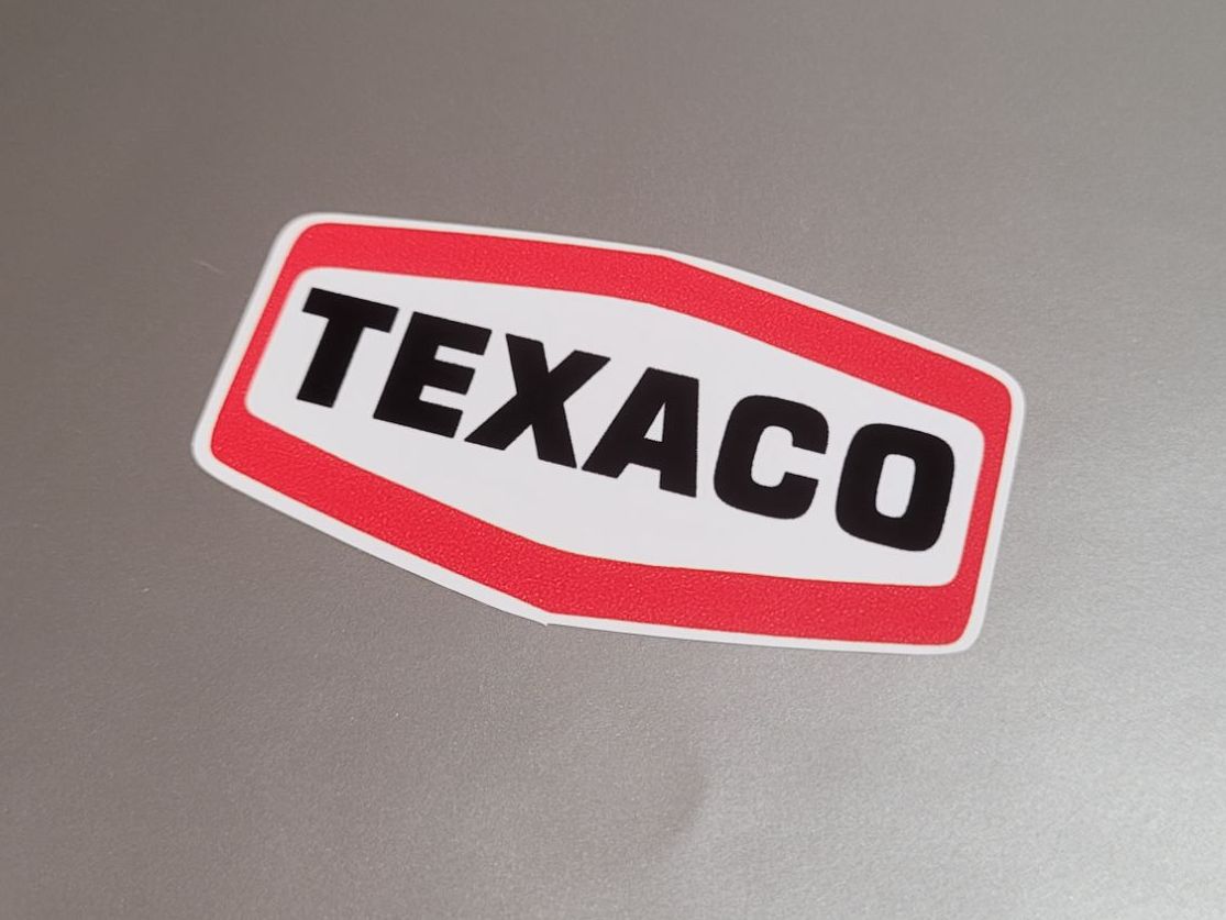Texaco Cut Text Small Stickers - 33mm - Set of 4