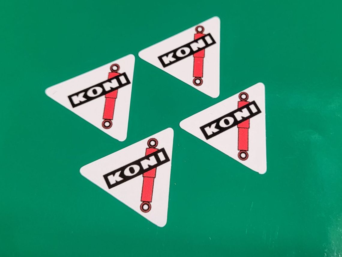 Koni Shock Absorbers Coloured Triangle Stickers - Black Border ...