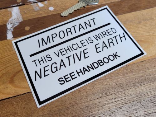 Positive Earth + Stickers. 2" Pair.