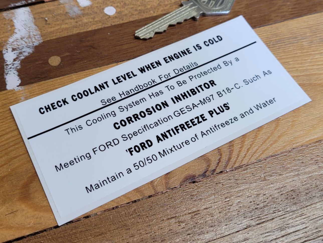 Positive Earth + Black & Gold Sticker - 6 volt or 12 volt - 60mm