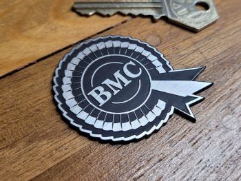 BMC Seat Belt Buckle Label Stickers - Style B - Set of 4 - 1.25"