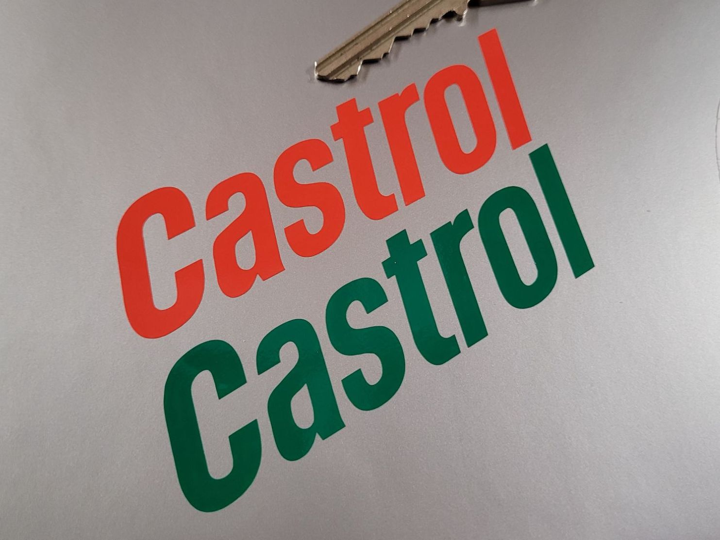 Castrol Race Car Door Panel Sticker Pair - Various Sizes