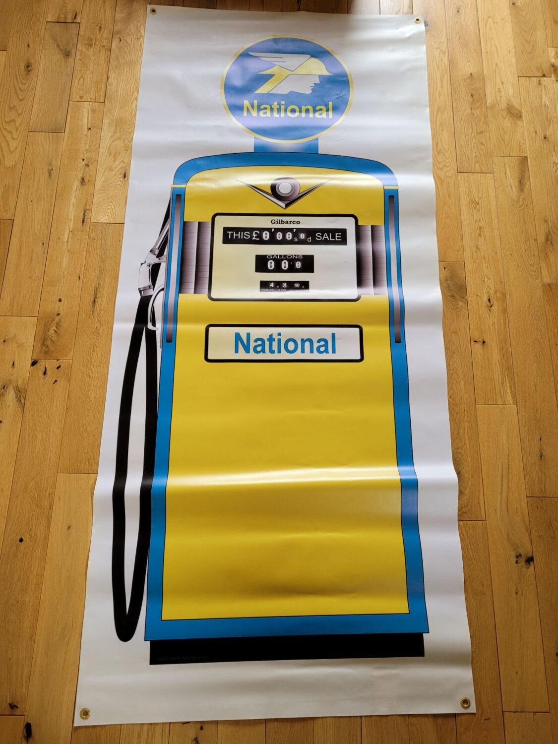 National Petrol Pump Style Banner - 67" - Slight Second 018