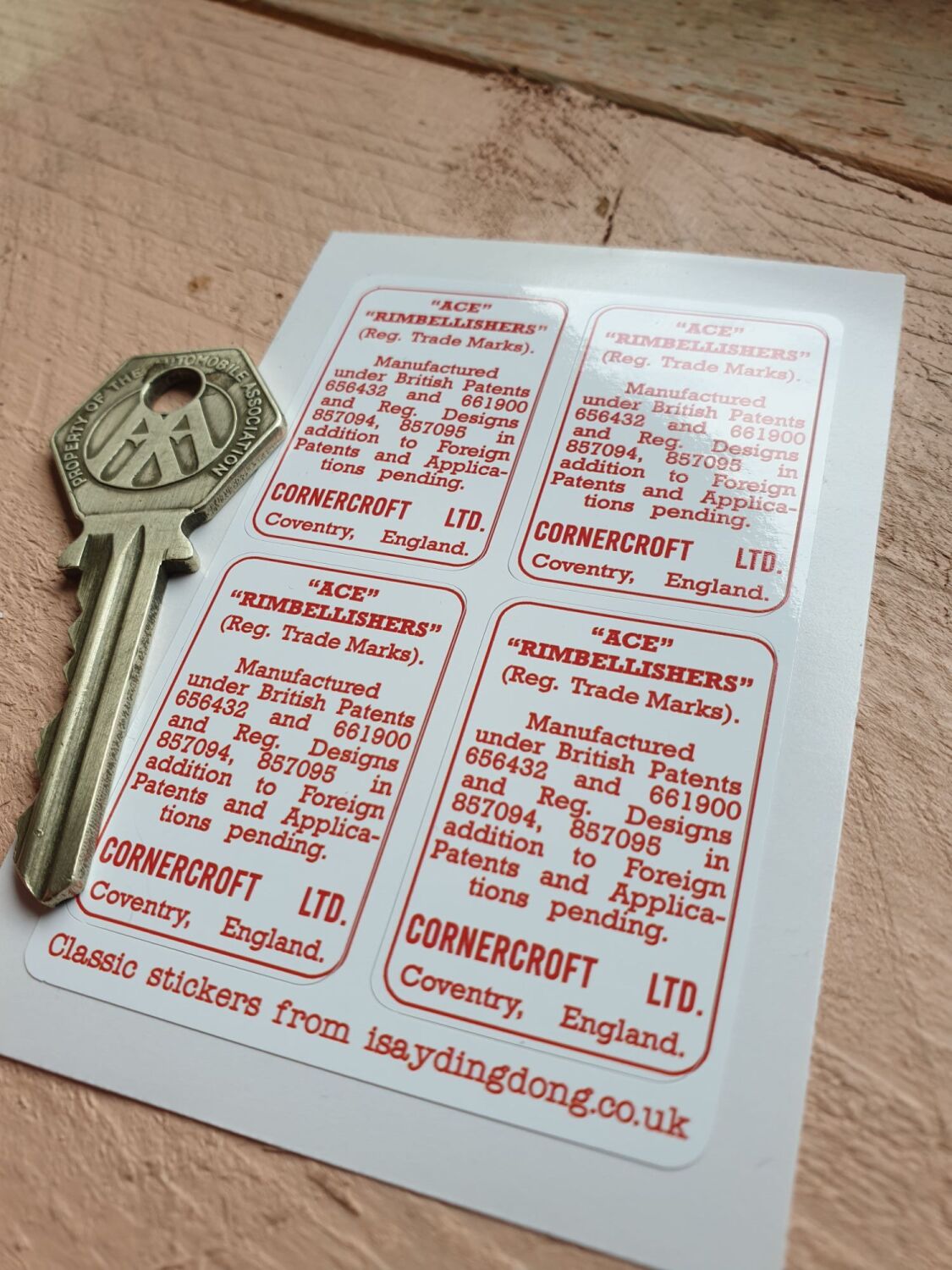 ACE RIMBELLISHER Stickers - set of 4