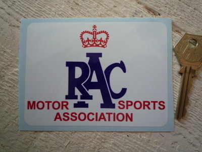 RAC Motor Sports Association Sticker. 4".