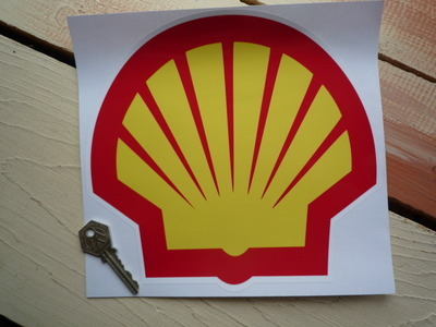 Shell Modern Logo Sticker. 8.5".