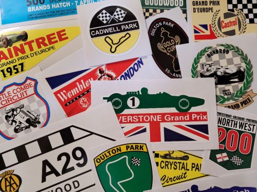 Classic Motor Circuit & Track Stickers & Decals