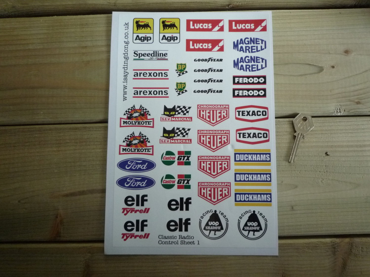 RC Radio Controlled Car Mardave Vintage Style Stickers. Set 2.