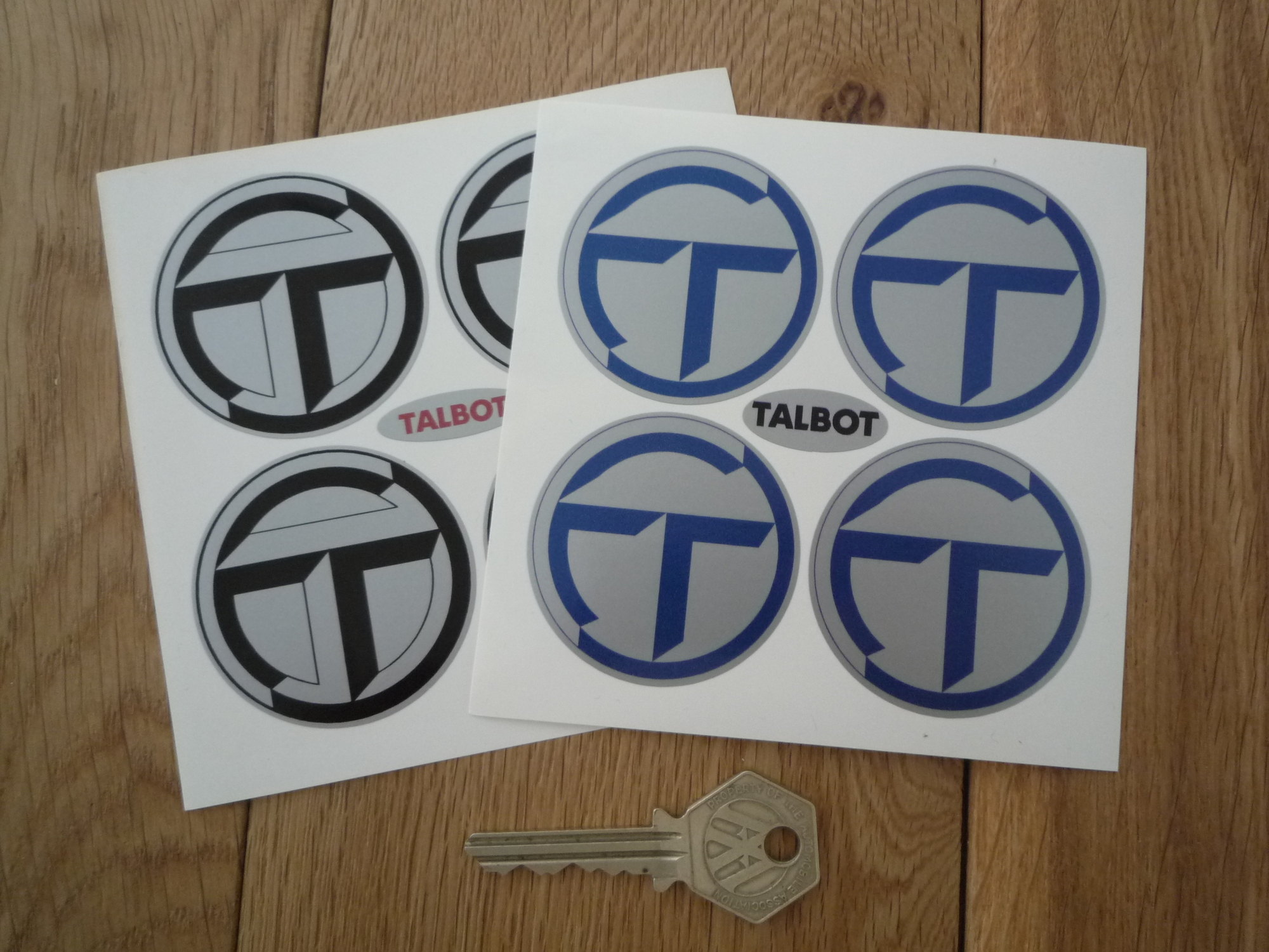 Talbot Circular Logo Stickers. 2", 2.5", 2.75", 3" or 4" Pair.