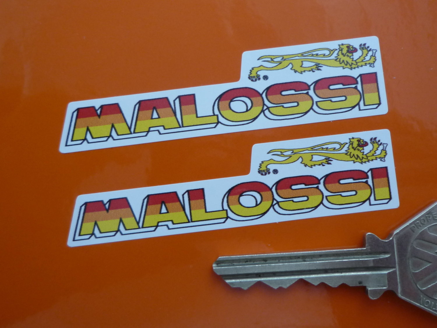 Malossi 7.1 Motor Oil Stickers. 5.5" Pair.