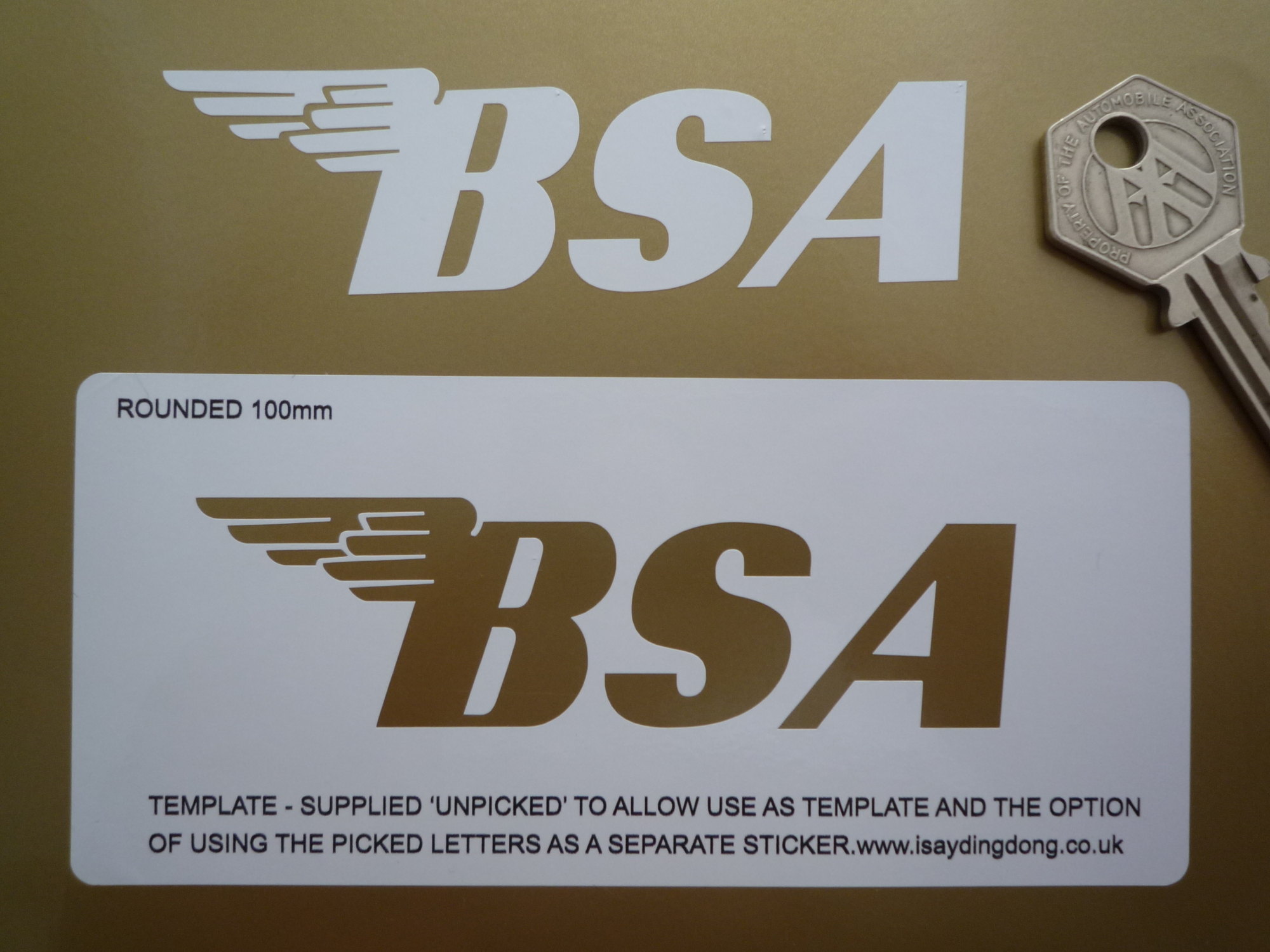 BSA Bantam 175 Side Panel Stickers. 3" Pair.