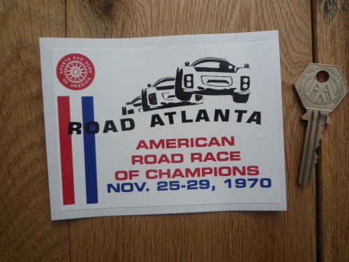Sports Car Club SCCA American Road Race of Champions Atlanta Sticker ...