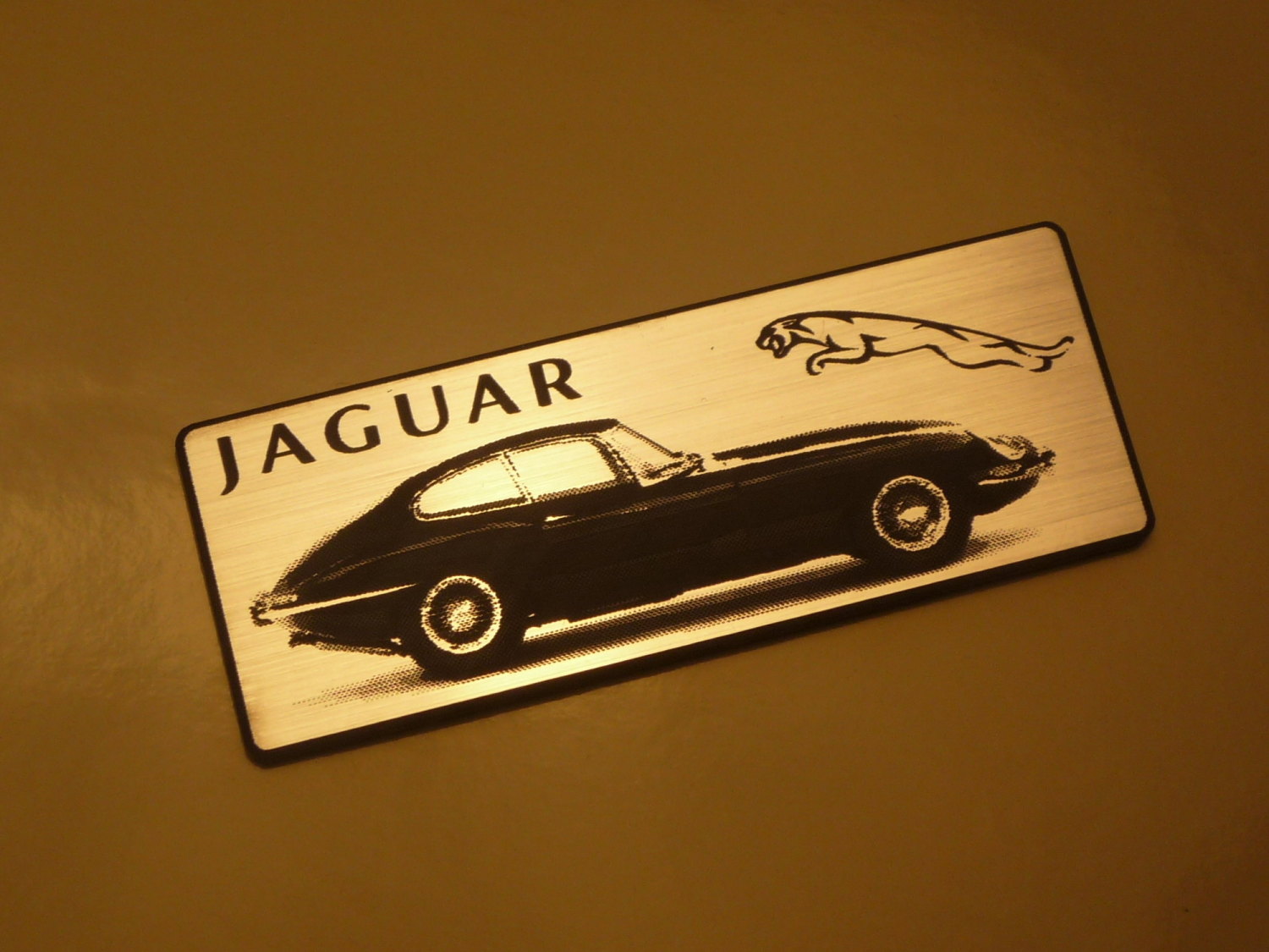 Jaguar E Type Growler Facestick Window Sticker. 4" or 5".