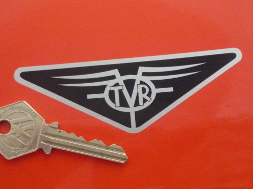 TVR Logo Coachline Style Circular Laser Cut Self Adhesive Car Badge. 22mm.