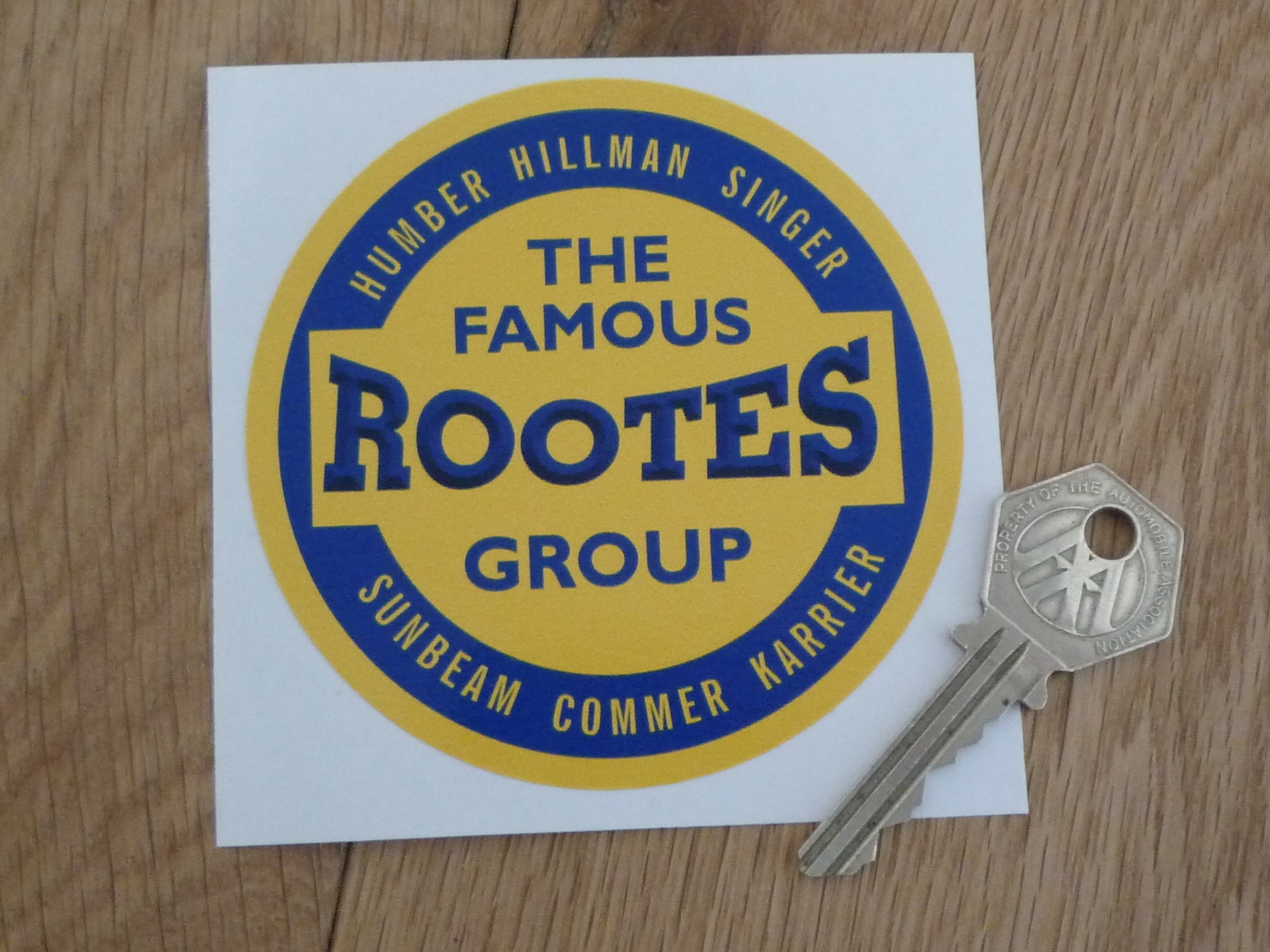 Rootes Group Service Oval Sticker. 3.5".