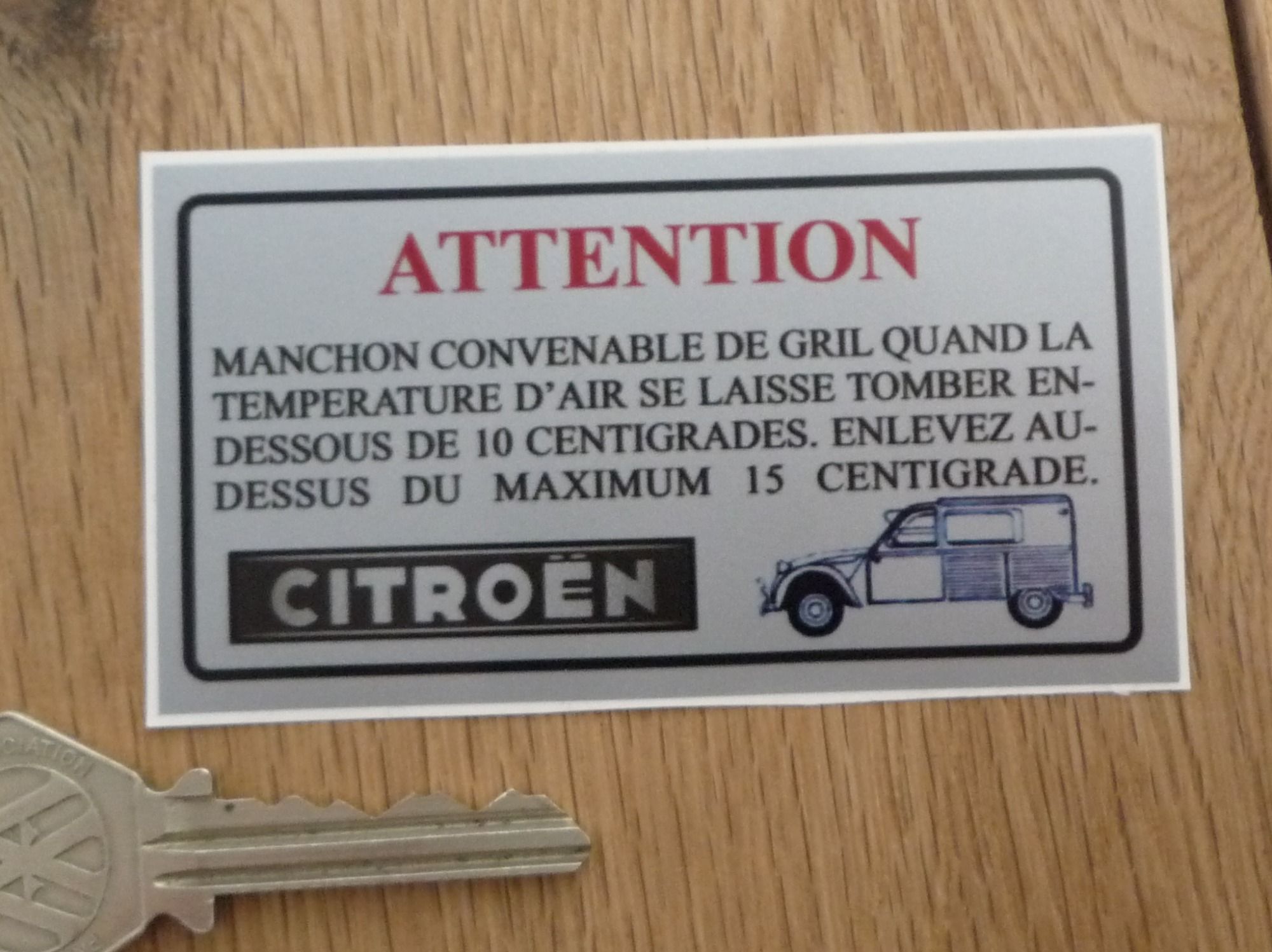 Citroen Old Style Black & Silver Oblong Stickers. 4.5" Pair.