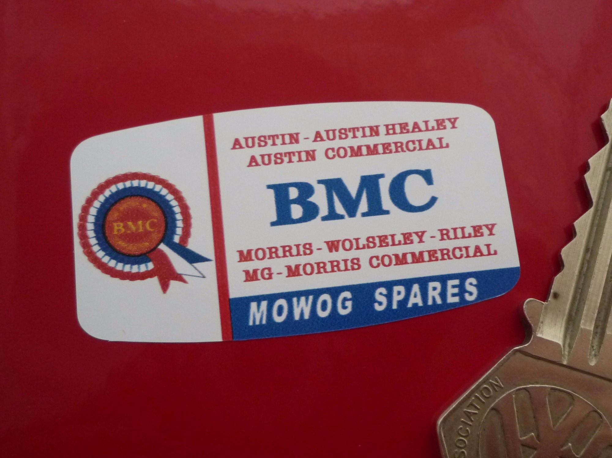 BMC Factory Approved Rebuilt Components Sticker. 2".