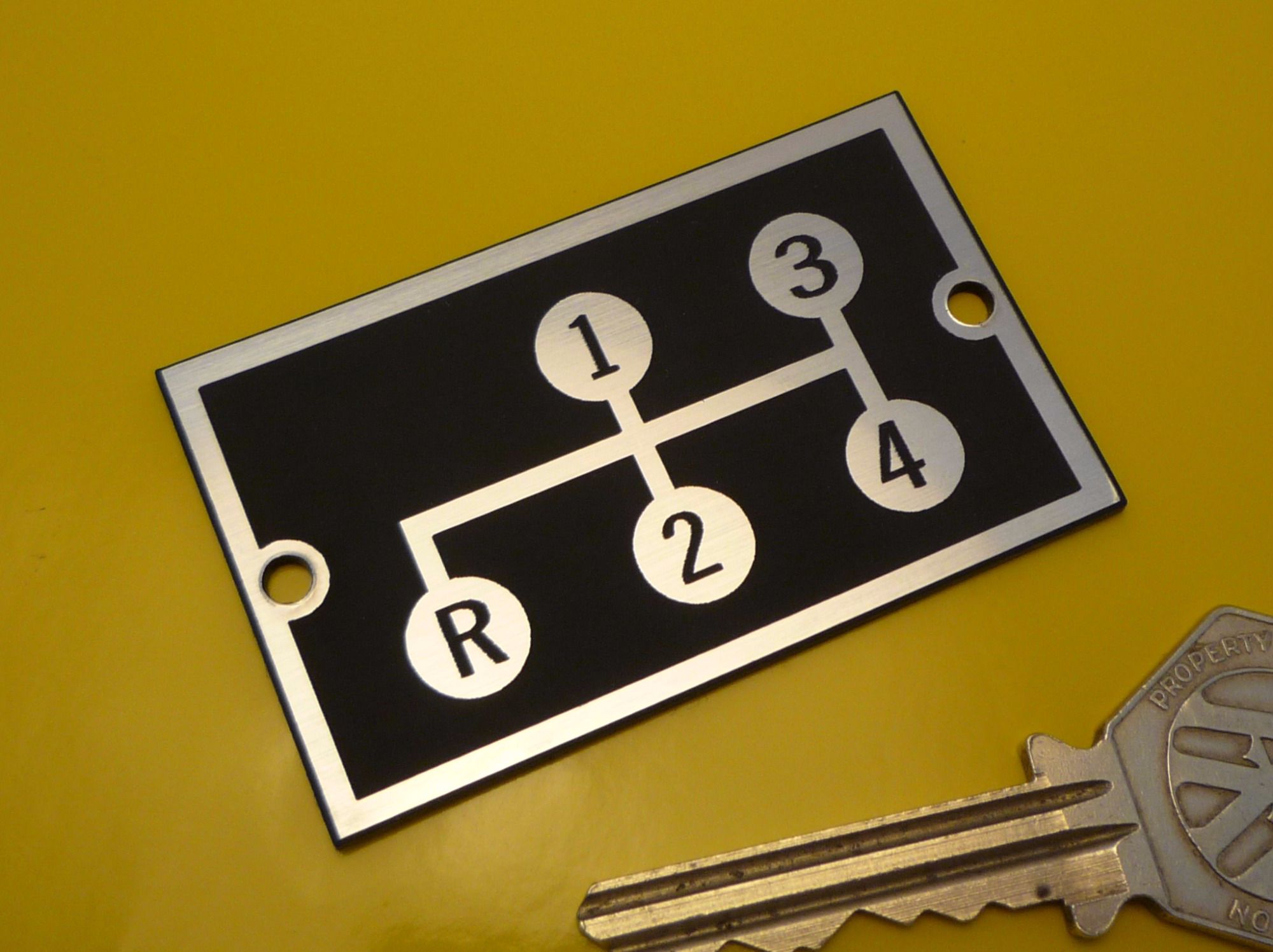 Amco Gear Shift Lever Pattern Sticker. 2.5".