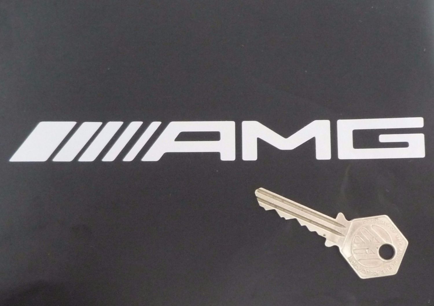 Mercedes AMG Curved Cut Vinyl Stickers - 110mm - Set of 4