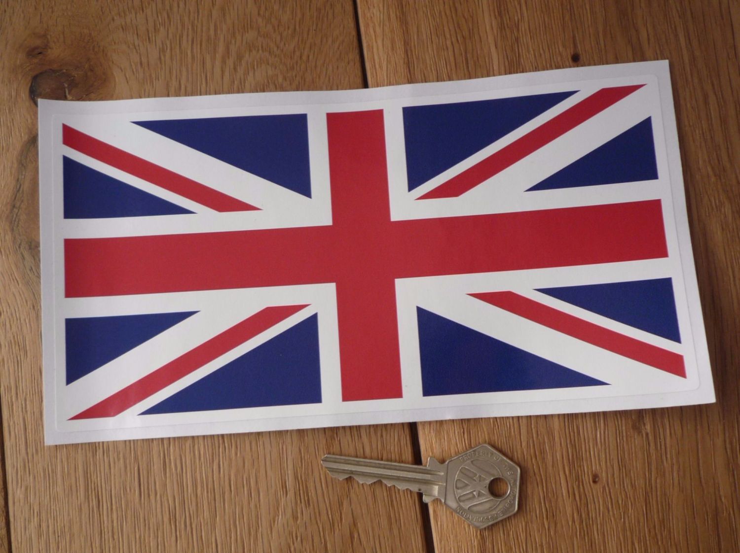 Union Jack Classic Aged Style Flag Sticker. 4", 6", or 8".