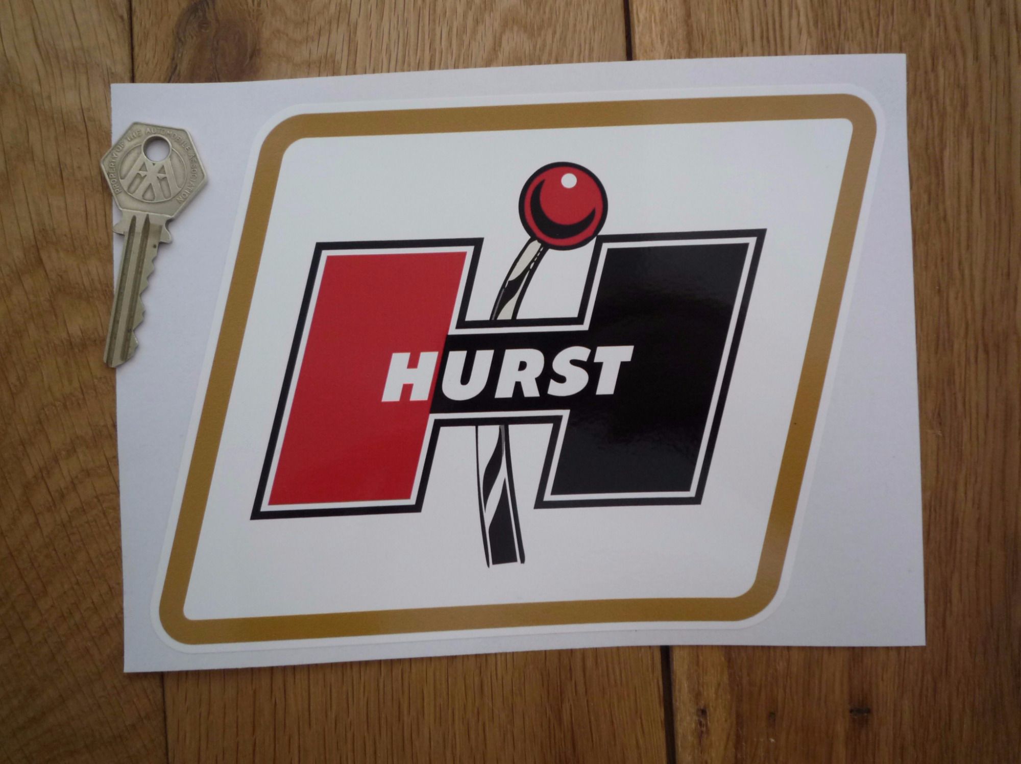 Hurst Floor Shift Circular Sticker. 5".