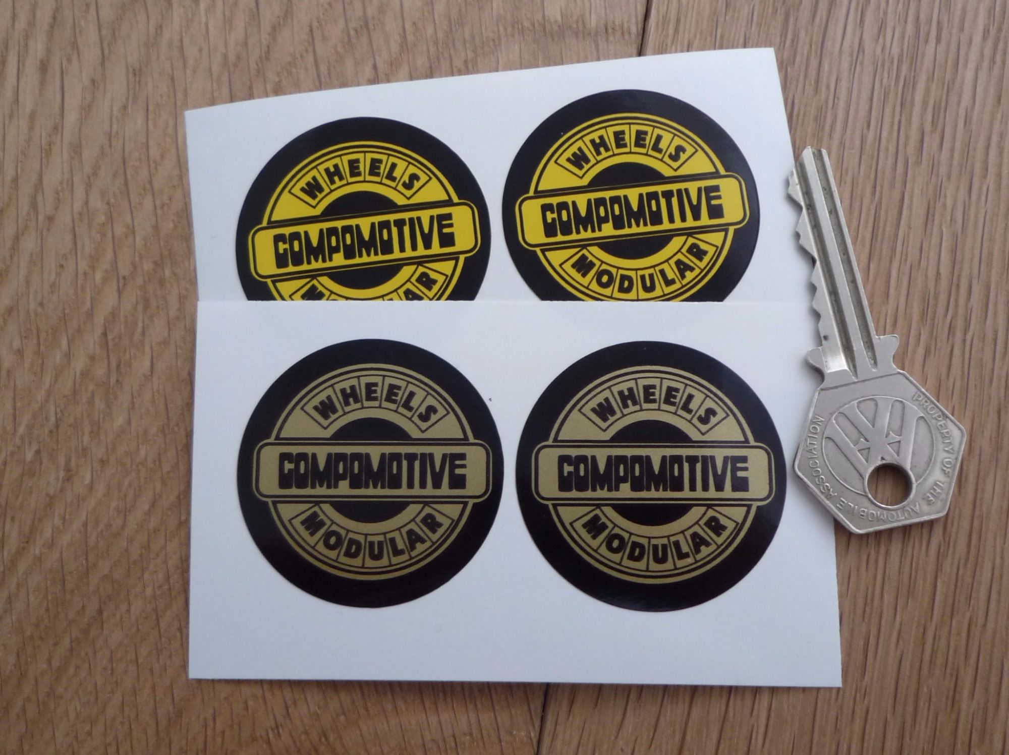 Compomotive Modular Wheels Coloured Circular Stickers - 42mm or 50mm Pair