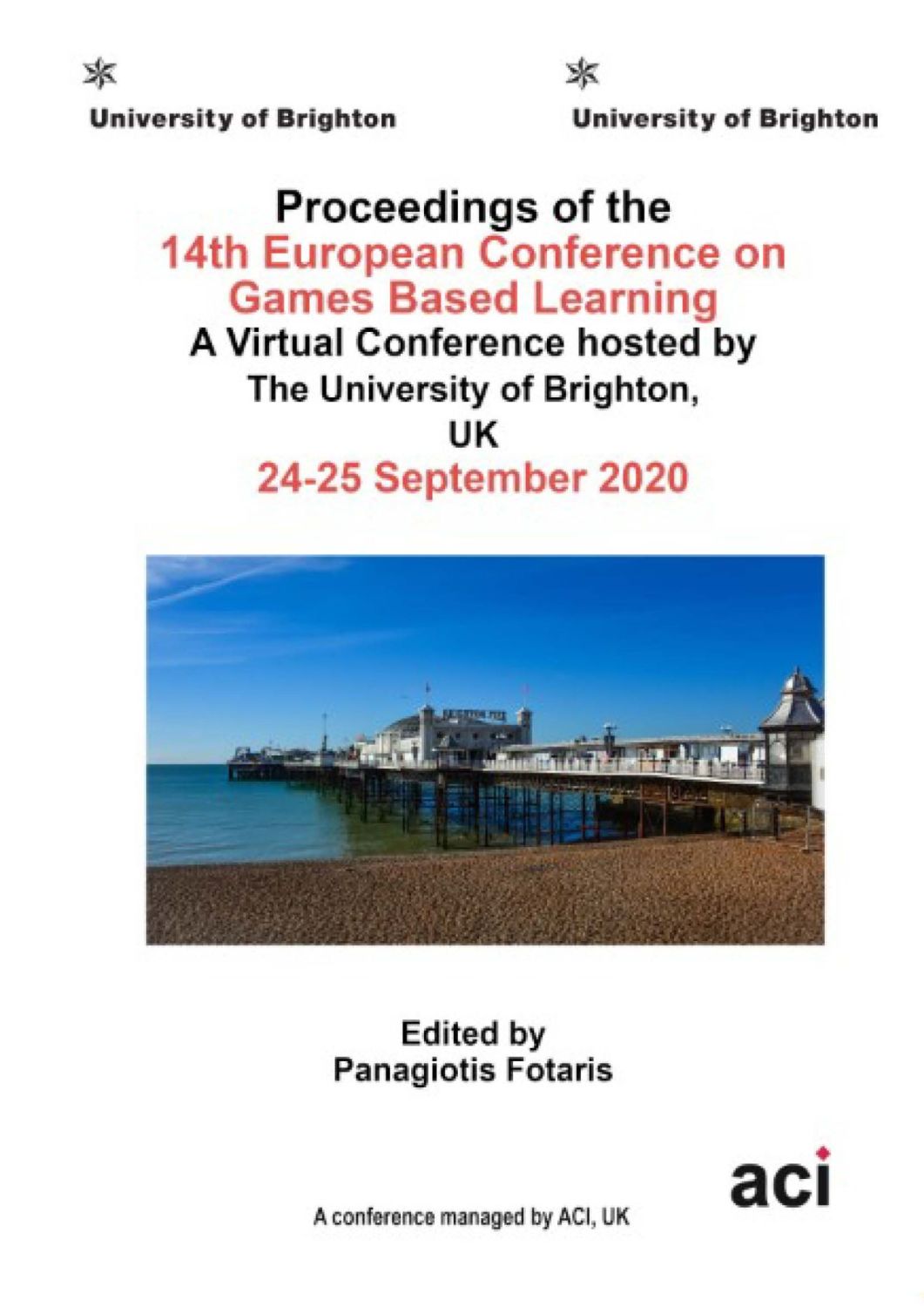 ECGBL 2020 PDF - Proceedings of the 13th International Conference on ... ECGBL 2020 PDF - Proceedings of the 13th International Conference on ...