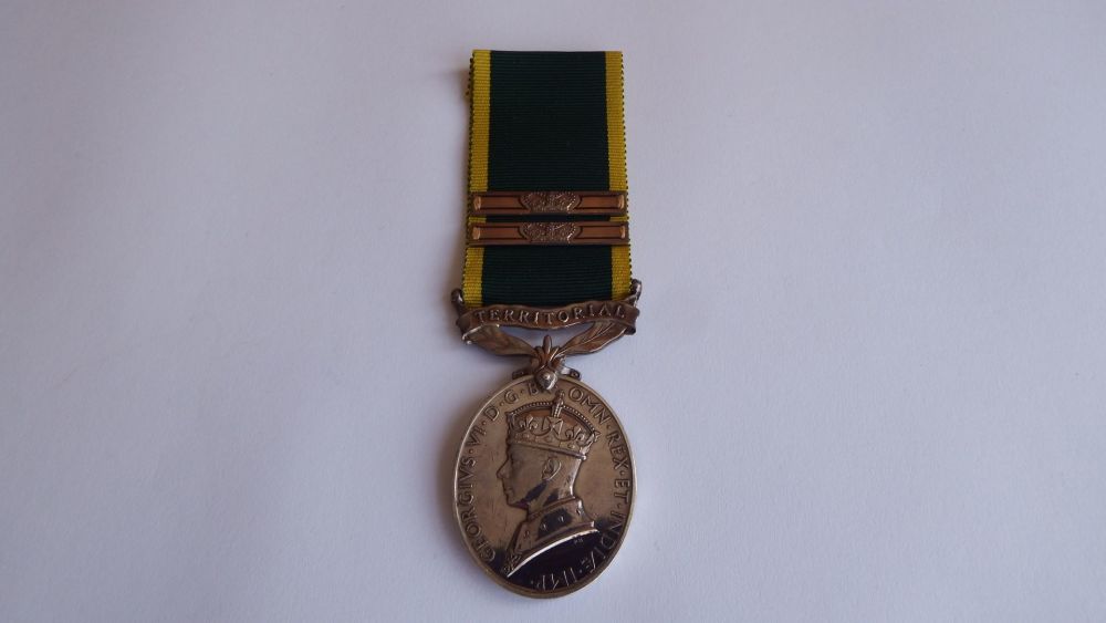 Two Bar Territorial Efficiency Medal to 4452704 SGT O M Kelly REME