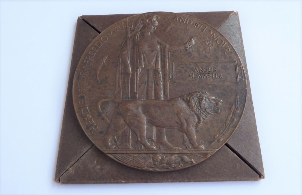 Memorial Plaque to Angus McMaster Royal Navy