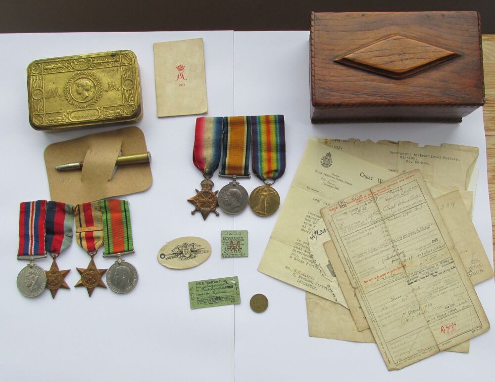 A 1914/15 Trio and Ephemera to 18/560 Pte Raine DLI / Durham Pals