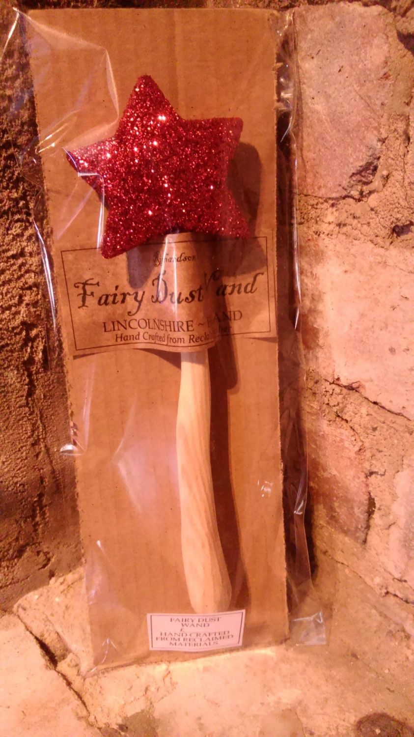 A beautifull chunky hand crafted fairy wand, made from reclaimed timber ...
